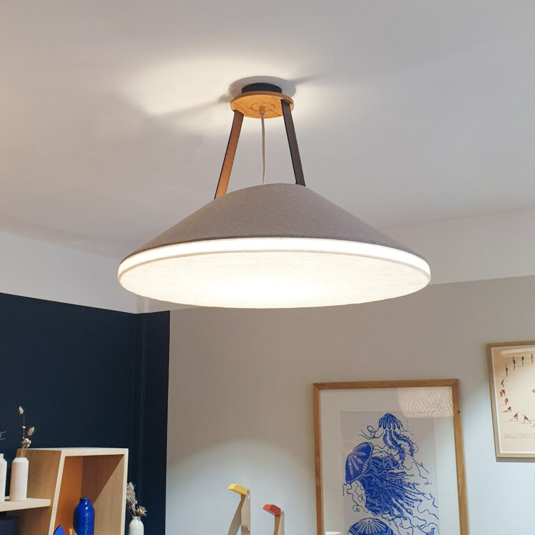 Suspension Cannage Lin Naturel, Eclipse 80 - L'INATELIER,